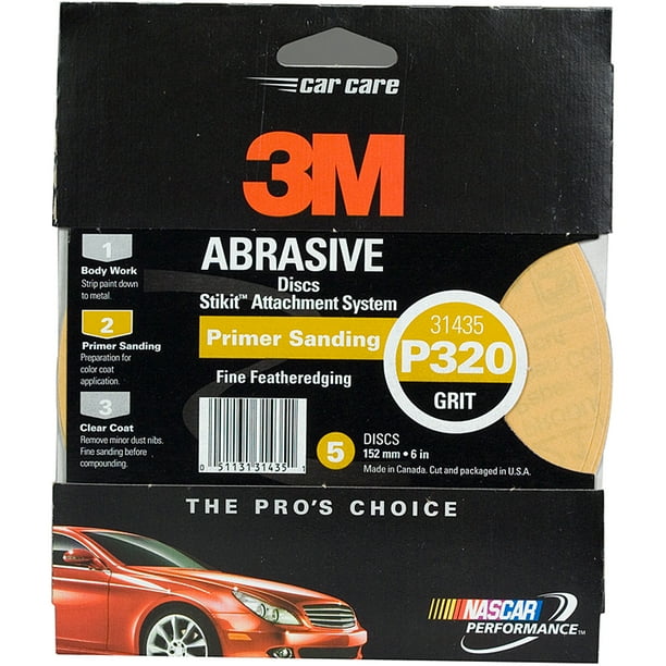 3M Sanding Disc with Stikit Attachment, 6", 320 Grit - Walmart.com