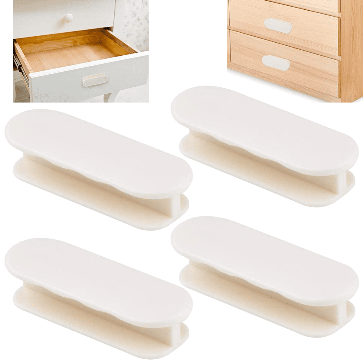 Cabinet Pulls Quick Install Door Pull Handle Plastic Sticky Cabinet ...