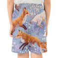 BZSMCE Adjustable Drawstring Casual Shorts With Fox Flower Pattern ...