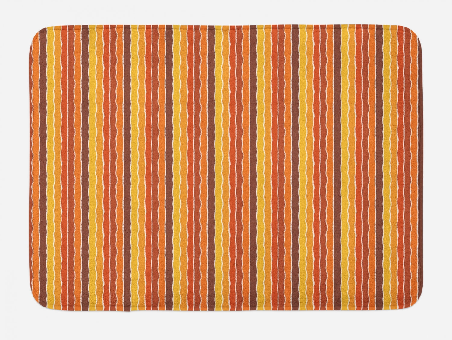 Earth Tones Bath Mat, Pastel Color Hand Drawn Torn Paper Effect Digital ...