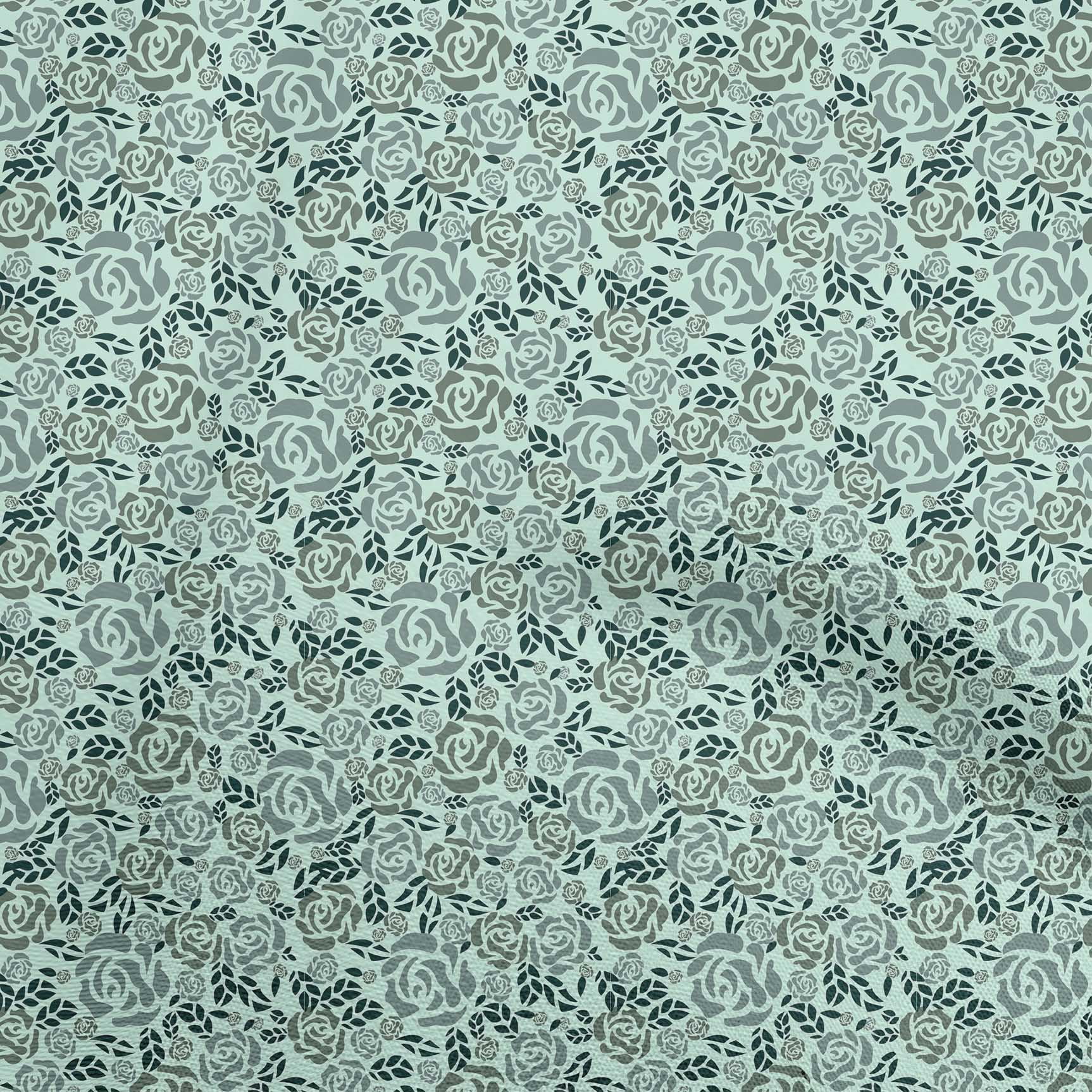 oneOone Viscose Chiffon Sky Blue Fabric Abstract Floral Dress Material ...