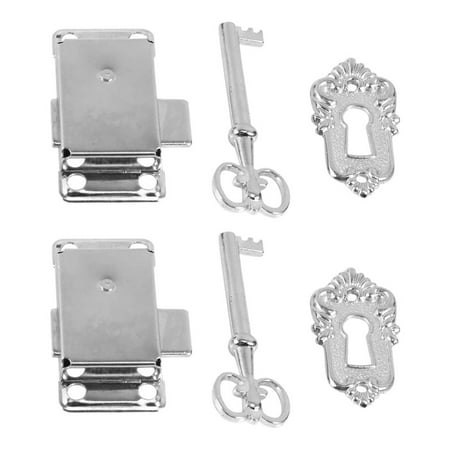 MYG 2 Set Drawer Lock with Key Antique Small Box Cabinet Door Locks ...
