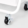 3 Tier Metal Utility Cart - Rolling Storage Trolley with Wheels, Powder ...