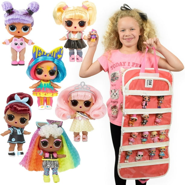EASYVIEW Toy Storage Organizer Case Compatible LOL Doll Bundle (2-items ...