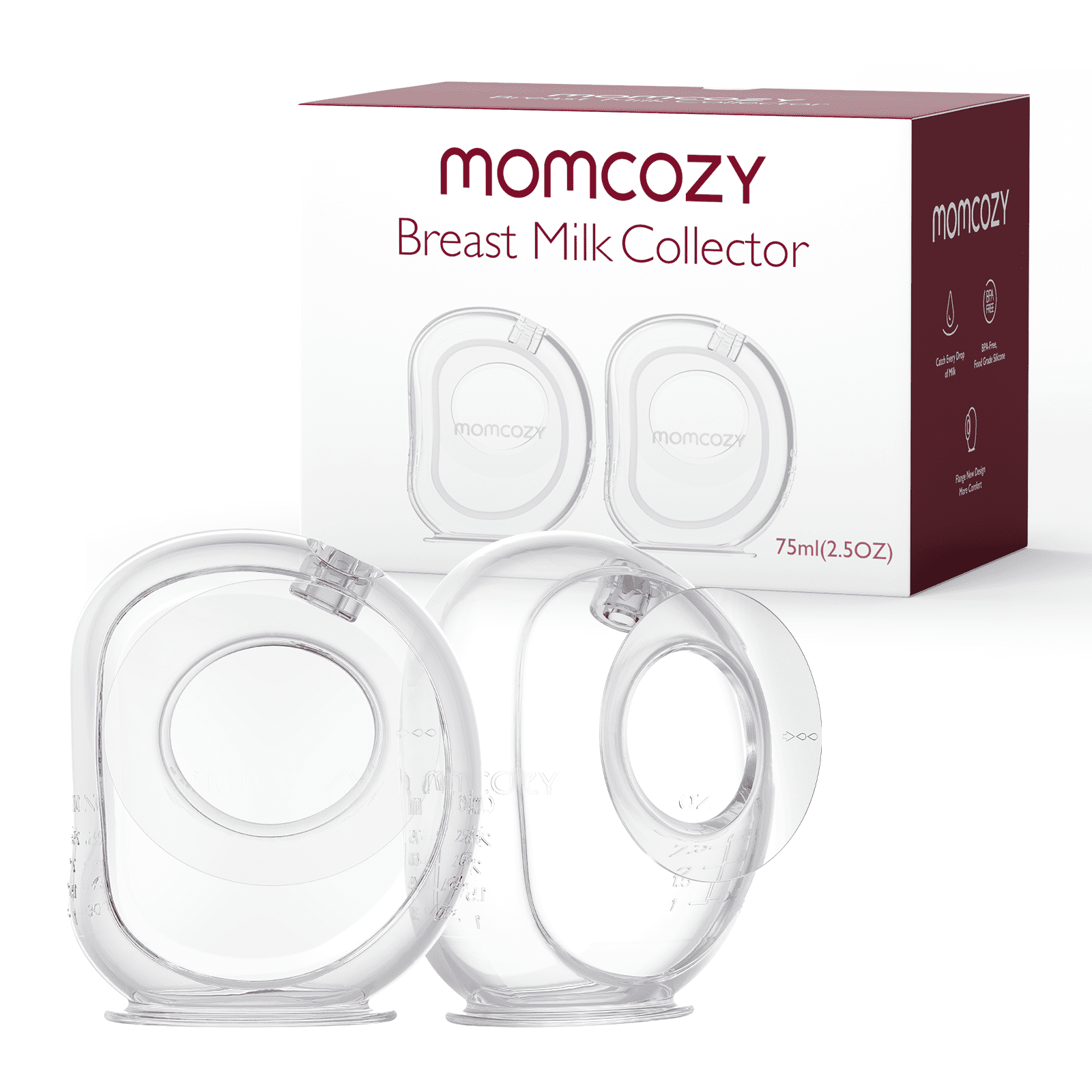 Momcozy Milk Collector for Breastmilk, Silicone Breast Milk Shells ...