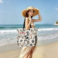 DIXRUYEE Pink Polka-dot Butterflies Pattern Large Water-Resistant Tote ...