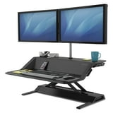 Lotus Sit-Stand Workstation 32.75w x 24.25d x 5.5 to 22.5h, Black ...