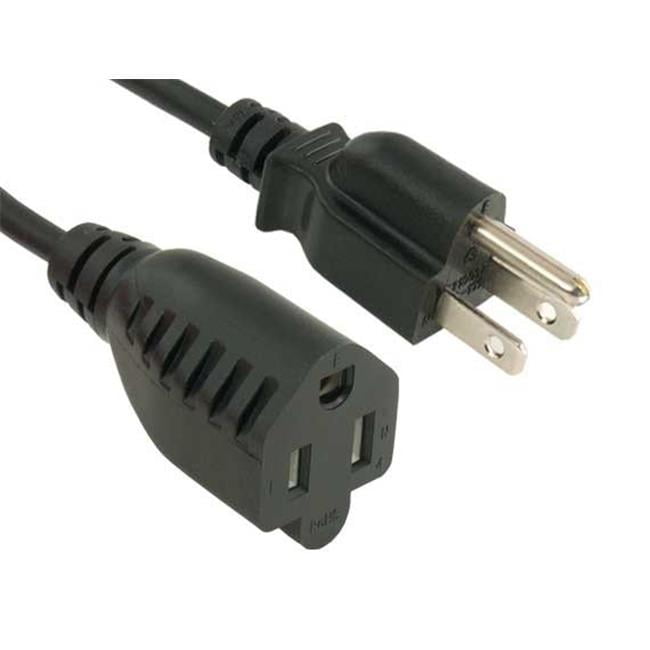 Cable Leader PW104-1203 3 ft. Outlet Saver Power Extension Cord NEMA 5 ...
