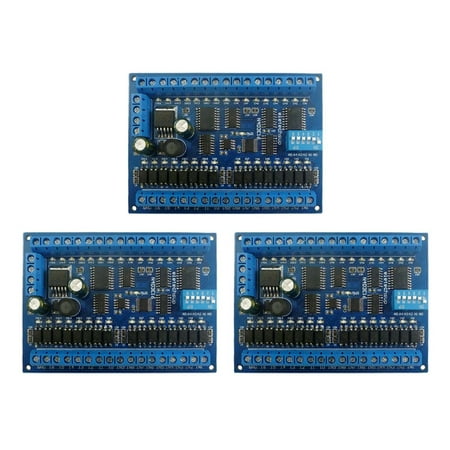 3X DC 12V 24V 16 Input 16 Output RS485 Remote Control Switch PLC IO Expansion Board Modbus RTU ...