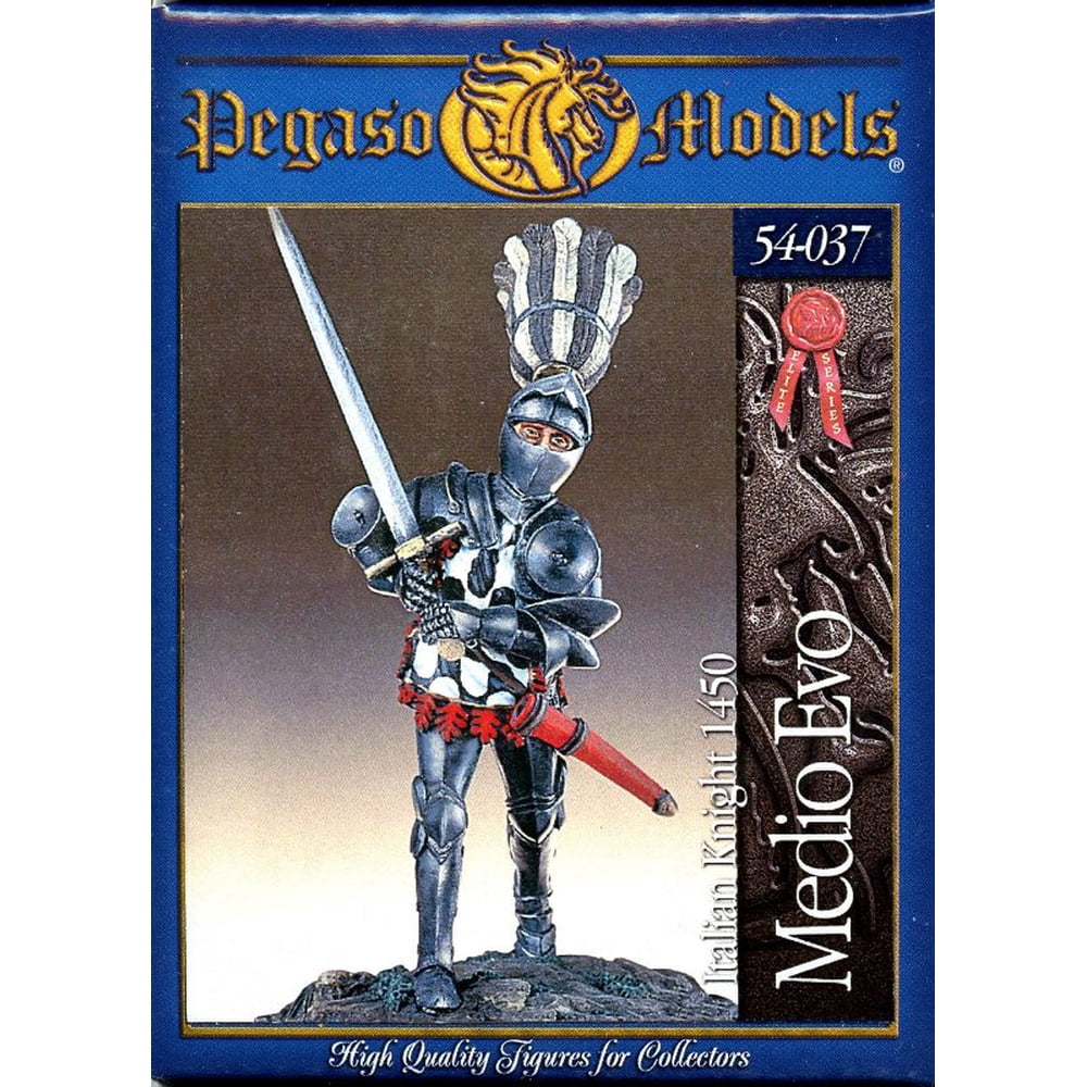 Pegaso Models 54mm Italian Knight 1450 White Metal Figure Model Kit #54 ...
