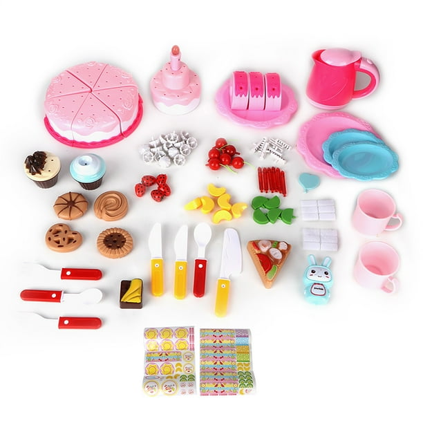 86pcs Electric Highly Simulation Children DIY Birthday Fruit Cake Toys ...