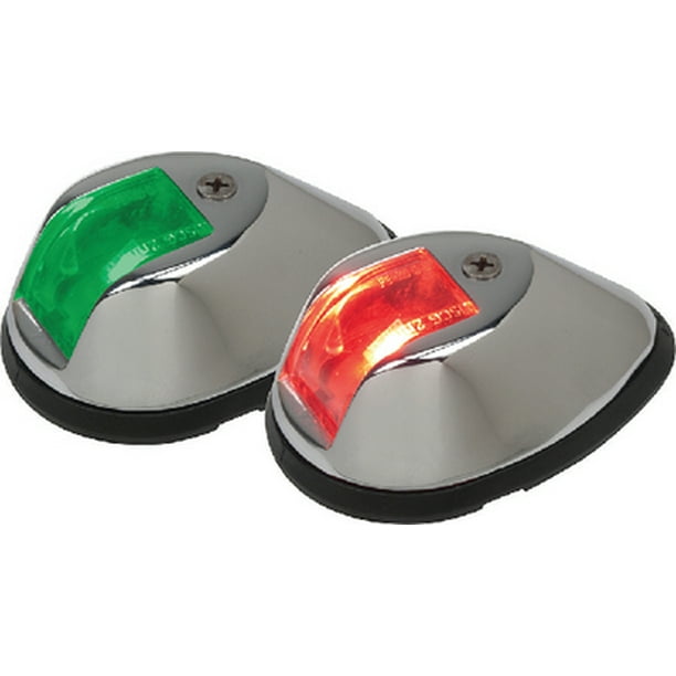 Perko 0274M00DP1 Red & Green 12V LED Side Lights with Chrome Housing ...