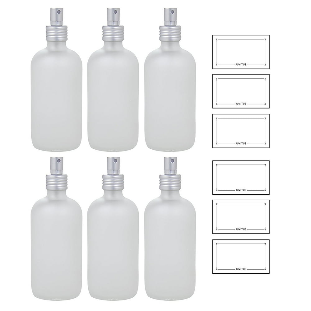 8 Oz Frosted Clear Glass Boston Round Bottle With Aluminum Fine Mist 8-oz-frosted-clear-glass-boston-round-bottle-with-aluminum-fine-mist