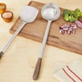 Fox Run Spatula & Ladle Wok Utensil Set, Set of 2, Traditional Handles ...