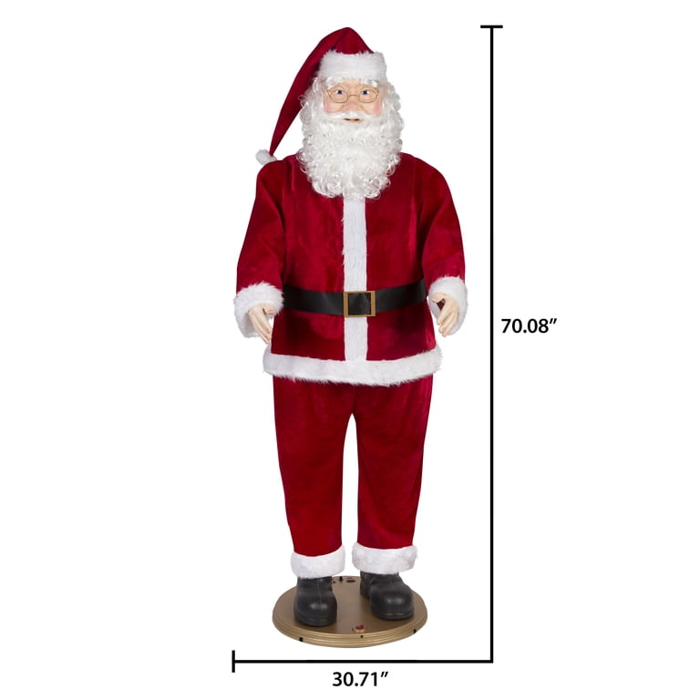 Life Size Animated Santa Claus Statue Christmas Sculpture Life Size