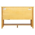 Oak Selections 3-Drawers 1-Large Open Shelf Cabinet Sideboard in Light ...