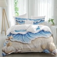 4 Piece Duvet Cover Set Queen, Beach Marine Life Starfish Shell Soft ...