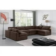 Meridian Furniture Comfy Brown Velvet 6-Pc. Modular Sectional - Walmart.com