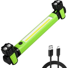 Might-D-Light 10-Watt 400-Lumen Dark Gray Rechargeable Folding LED Work ...