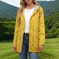 APEXFWDT Plus Size Rain Jackets For Women Striped Lined Waterproof Rain ...