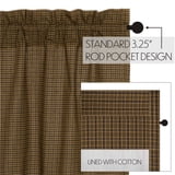 VHC Brands Tea Cabin Green Plaid Tier Set of 2 L24xW36 Country Rustic ...