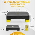 Yes4All 18.9" Aerobic Exercise Step Platform with 2 Risers, Adjustable ...