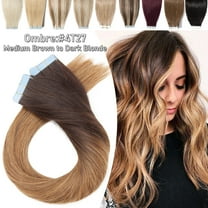 Benehair 100% Real Remy Human Hair Extensions Tape In Seamless Skin ...