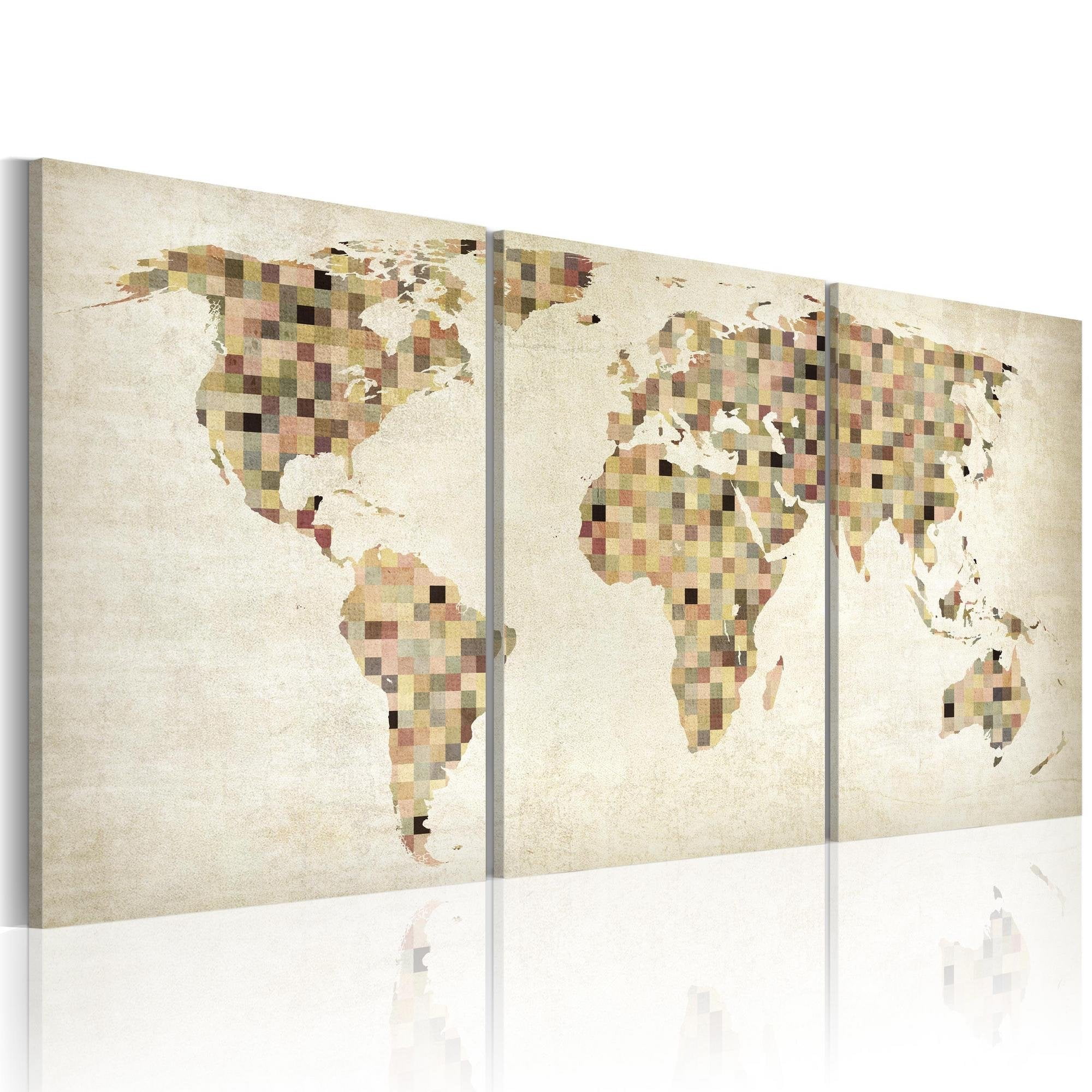 Tiptophomedecor Peel and Stick World Map Wallpaper Wall Mural - World ...