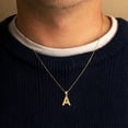 10K Rose Gold Personalized Letter "A-Z" Initial Satin Finish Pendant ...