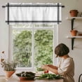 Black Gray Grid Kitchen Valances for Windows 60x18 Inch Kitchen ...