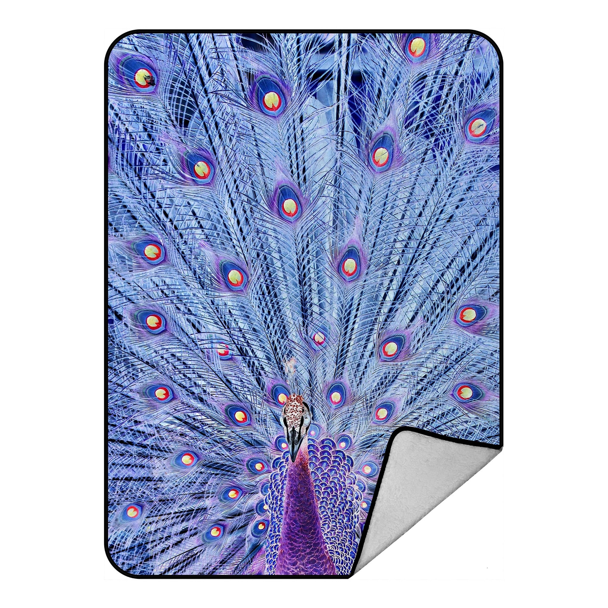 Click here for Yusdecor Awesome Peacock Blanket Crystal Velvet Fr... prices