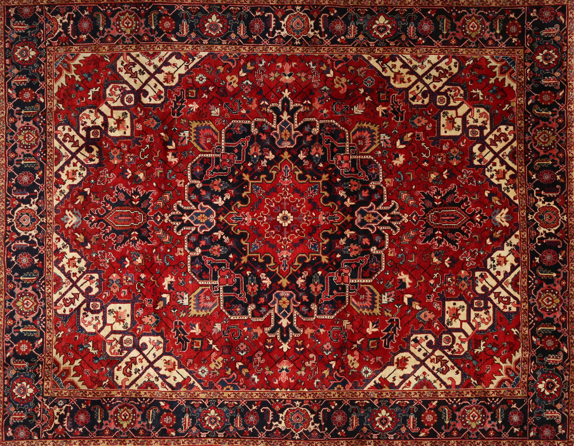 Ahgly Company Indoor Rectangle Traditional Sienna Brown Persian Area ...