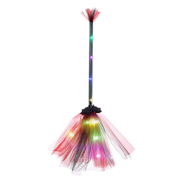 simhoa Halloween LED Witch Broom Broomsticks Crafting Decorative ...