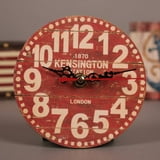 New Home Decoration Living Room Covered by Paper Desk Clock Wooden MDF ...