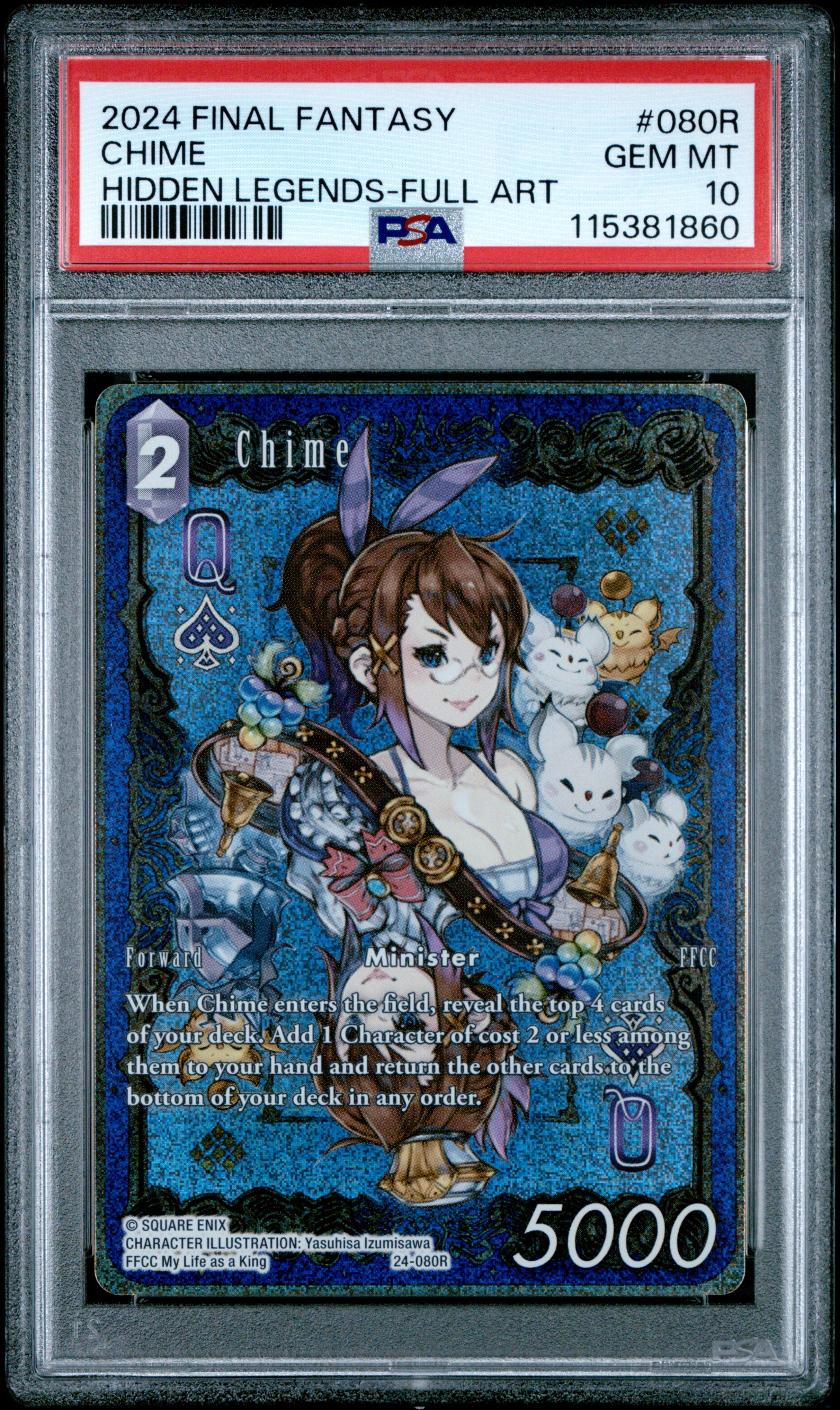 Final Fantasy TCG, PSA Graded 10 GEM MINT, Chime Hidden Legends Full ...
