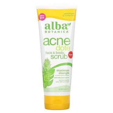 Alba Botanica Natural AcneDote Face & Body Scrub 8 oz (Pack of 2 ...