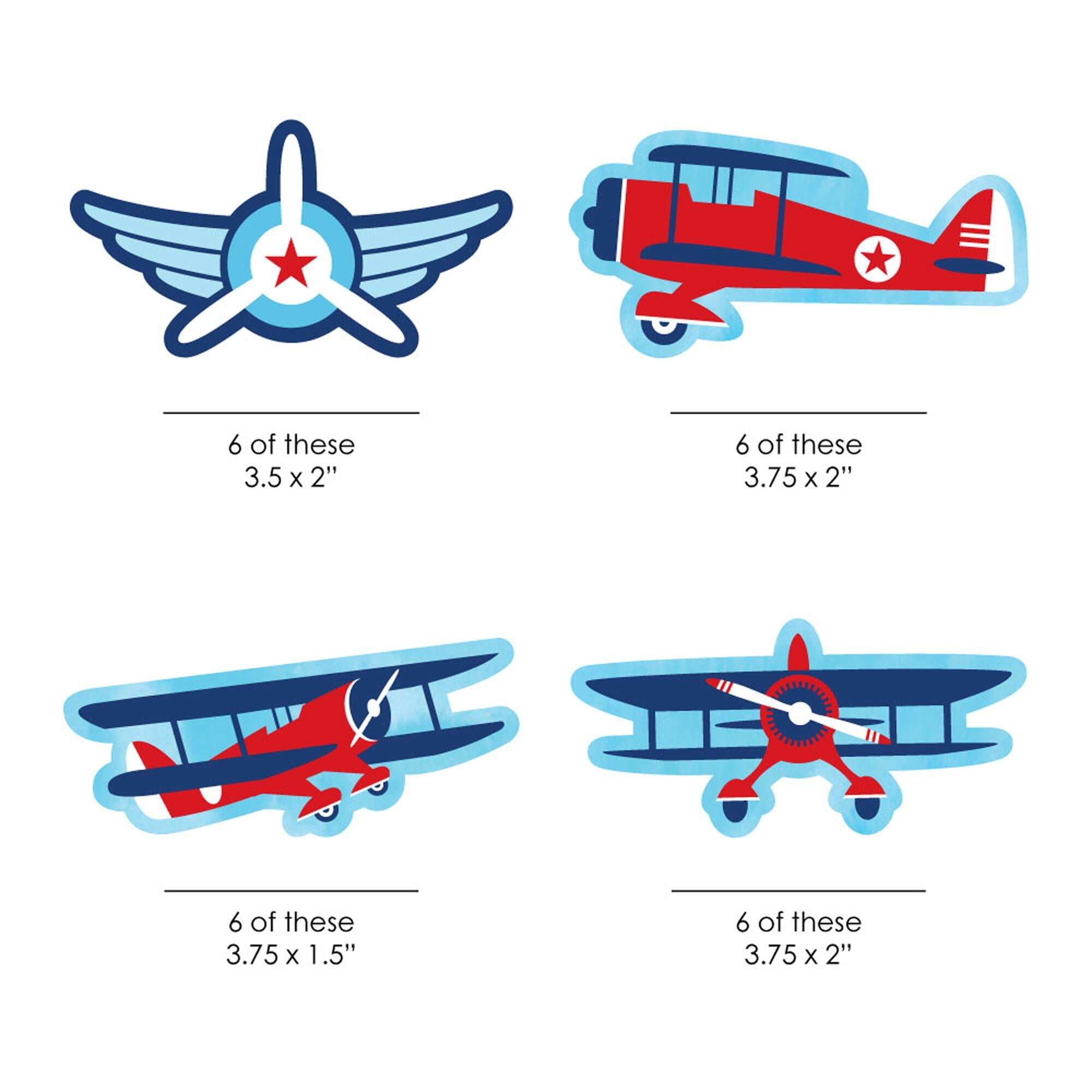 Red Vintage Airplane Clipart