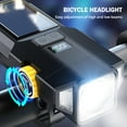 Bicycle Headlight Bike Front Light LED Torch Solar/ USB Rechargeable ...