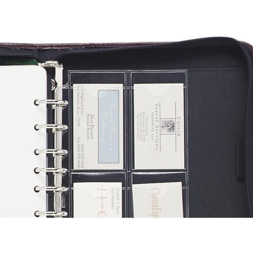 Day-Timer Vinyl Business/Credit Card Holder, Loose-Leaf, Portable Size ...