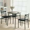 VINGLI 3 Piece Round Dining Set,29.5" Small Kitchen Dining Table Set ...