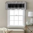 Black Square Window Valance for Kitchen, Graphic Retro Black White ...