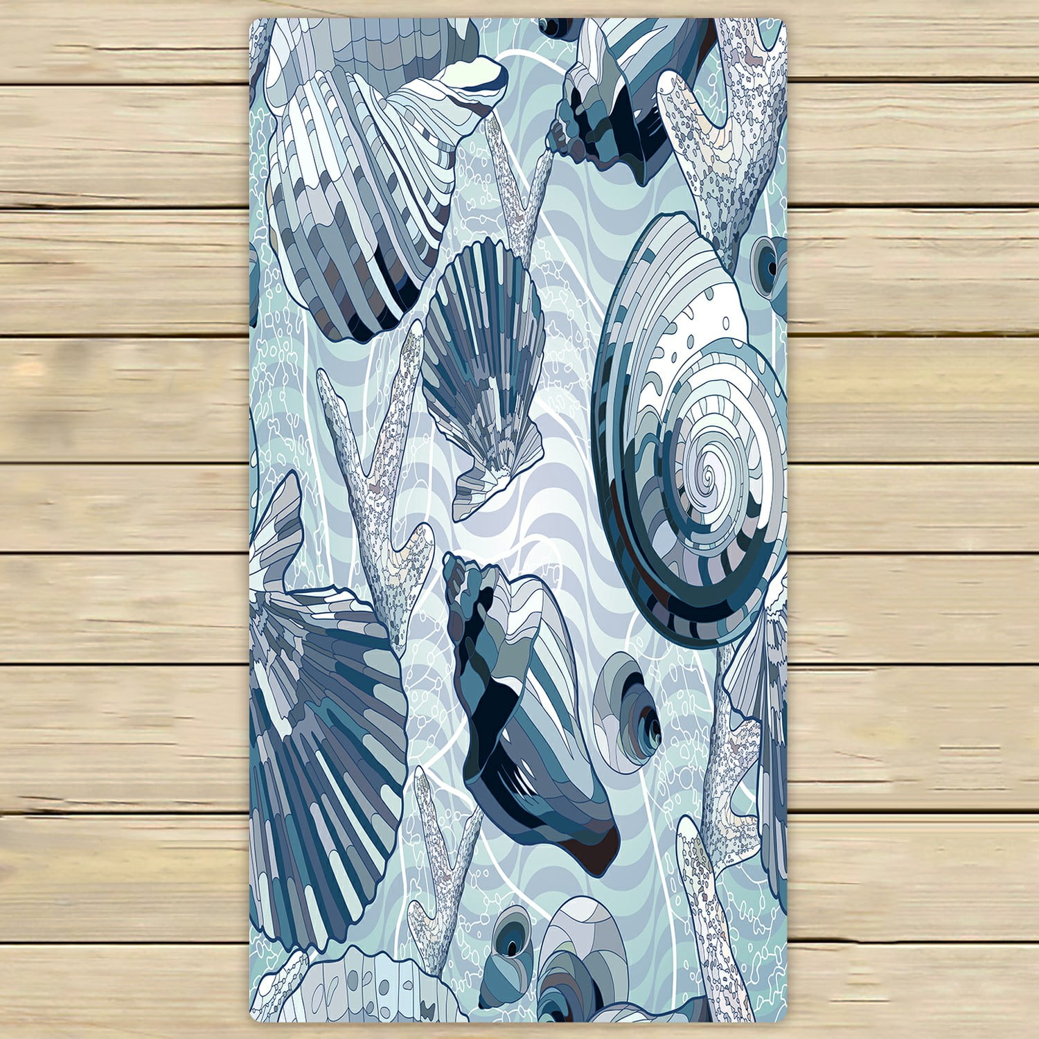 ECZJNT nautical style seashells Beach Bath Towels Shower Towel For Home ...