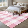 5'x8' Area Rugs, Pink Plaid Indoor Outdoor Area Rug for Living Room ...
