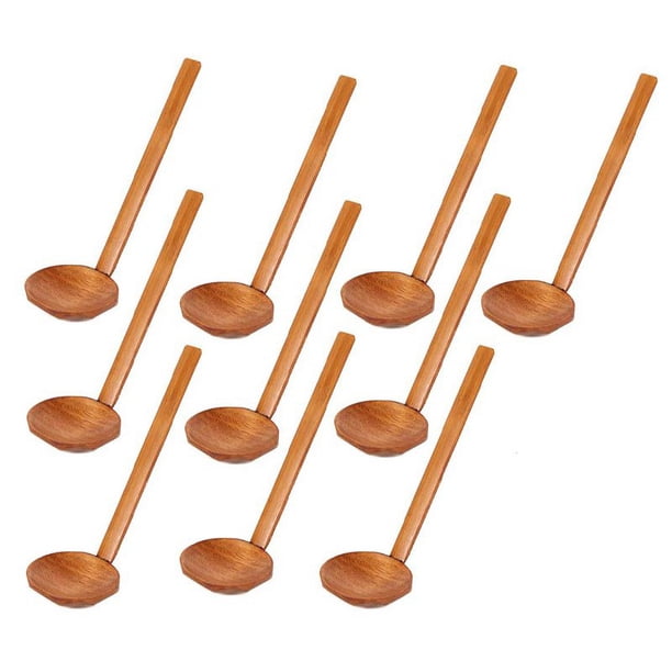 AMERTEER Japanese 8.5 inch Ramen Handcrafted Wooden Soup Spoon Wooden ...