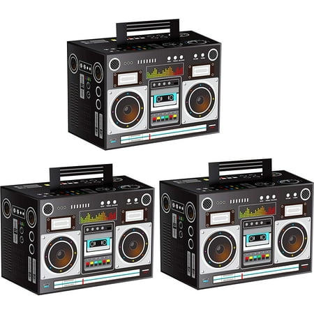 Novelty Boom Favor Boxes 80s Theme Boom Box Centerpieces Retro Prop ...