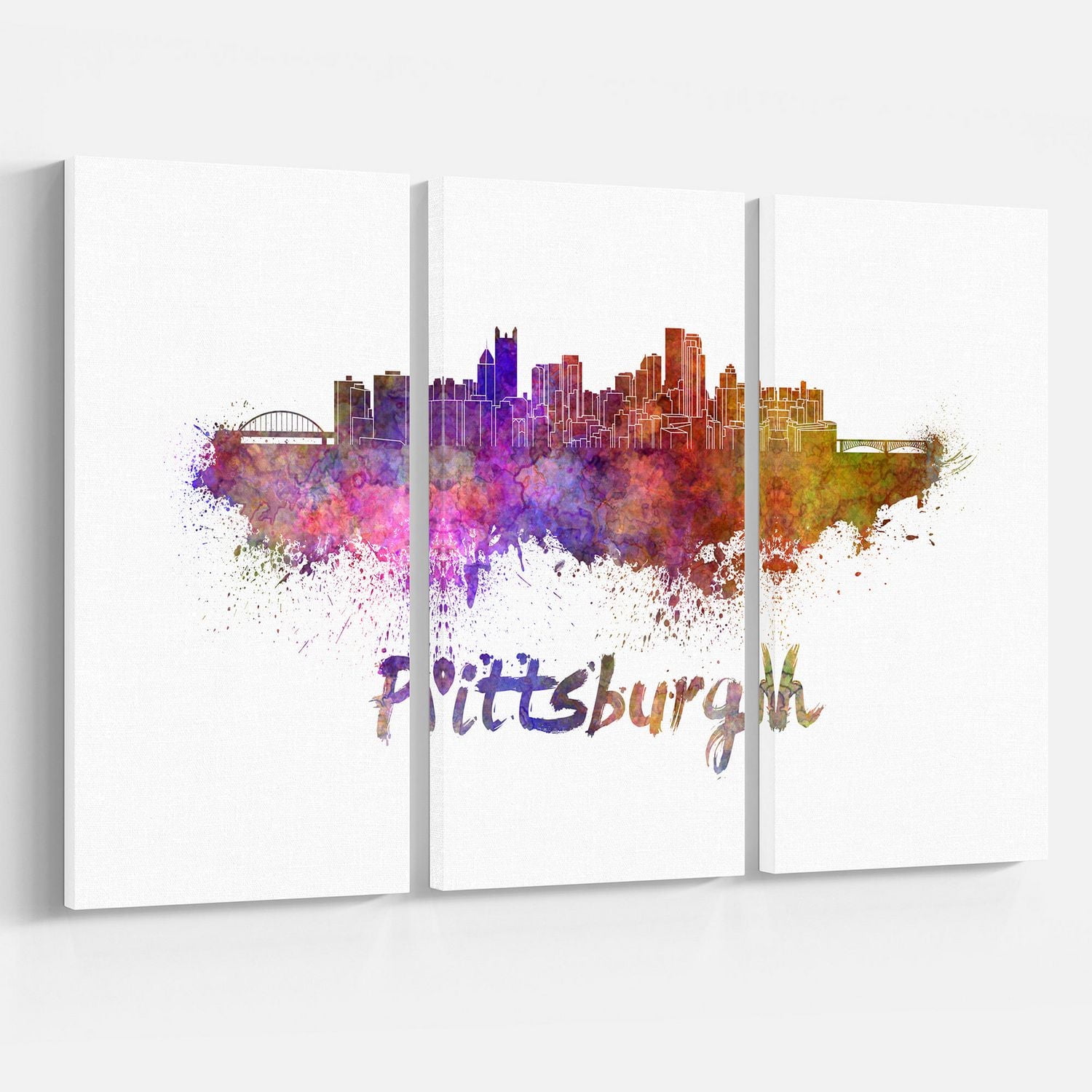 Click here for Designart Design Art Pittsburgh Skyline Canvas Pri... prices