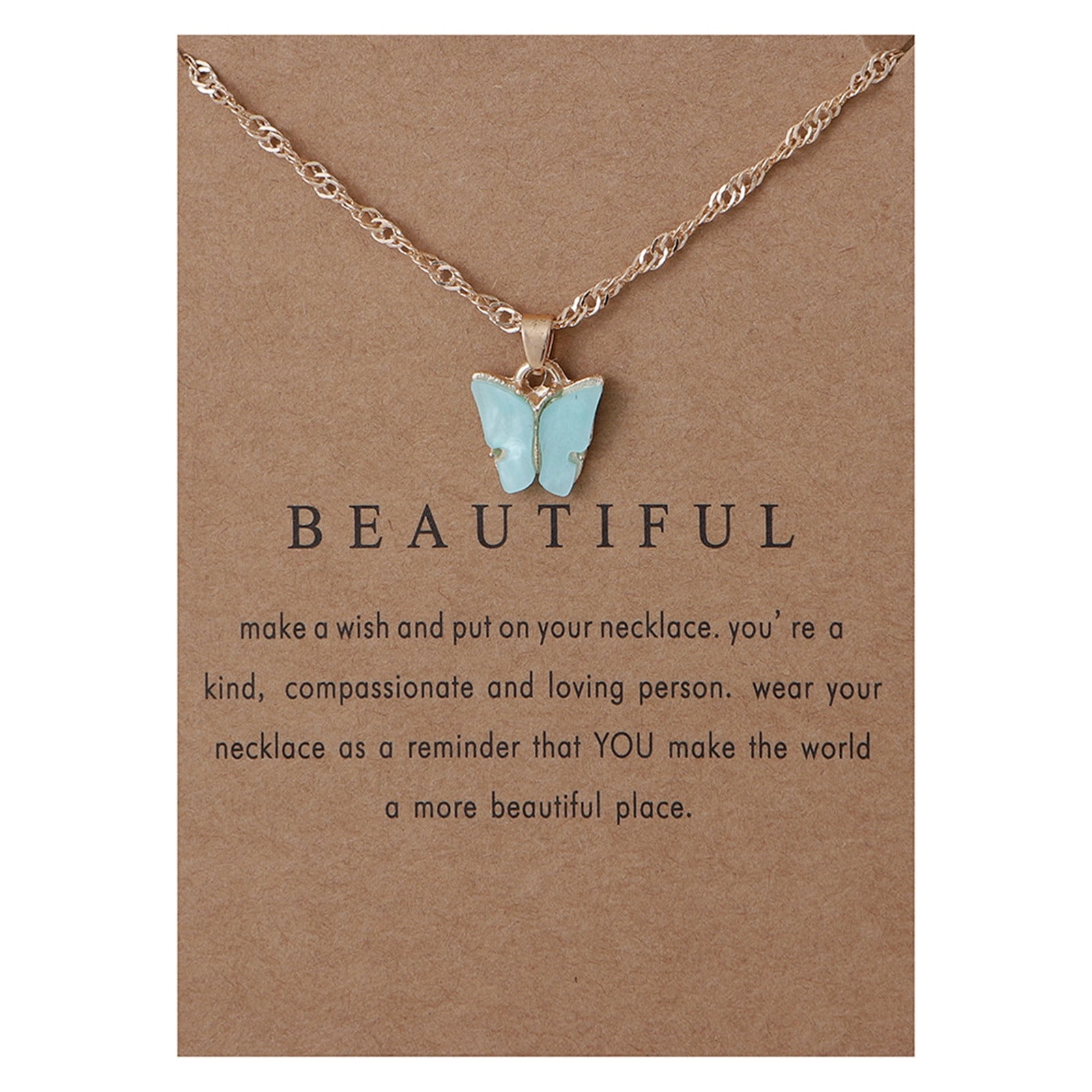 Click here for Wreesh Sweet Butterfly Necklace Acrylic Color Clav... prices