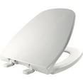 Bemis Round Plastic Toilet Seat in White fits Eljer Emblem with Top ...