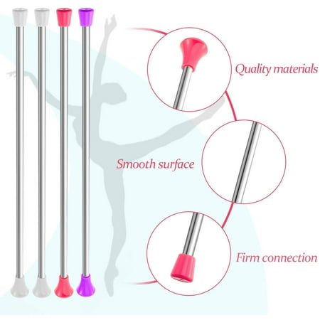 4 Pieces Twirling Batons Unisex Kids' Gymnastics Twirling Baton Dance ...