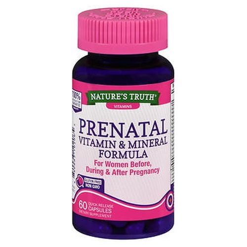 Fórmula prenatal de vitaminas y minerales, 60 cápsulas, Nature's Truth ...